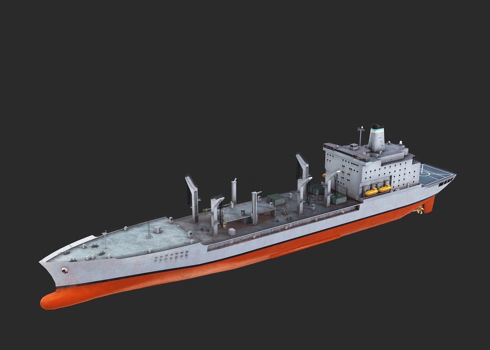 3D model US Navy Henry J Kaiser class oil transfer vessel USNS VR / AR ...