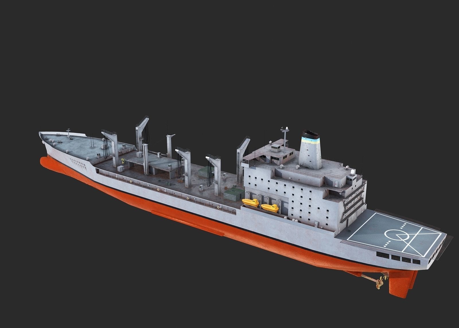 3D model US Navy Henry J Kaiser class oil transfer vessel USNS VR / AR ...