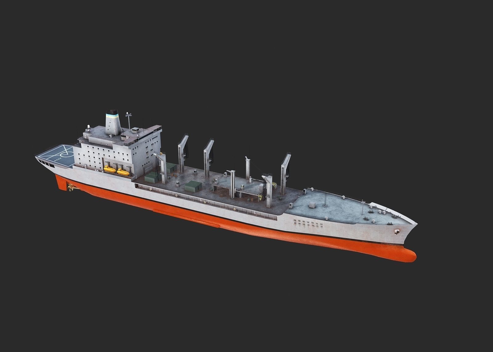 3D model US Navy Henry J Kaiser class oil transfer vessel USNS VR / AR ...