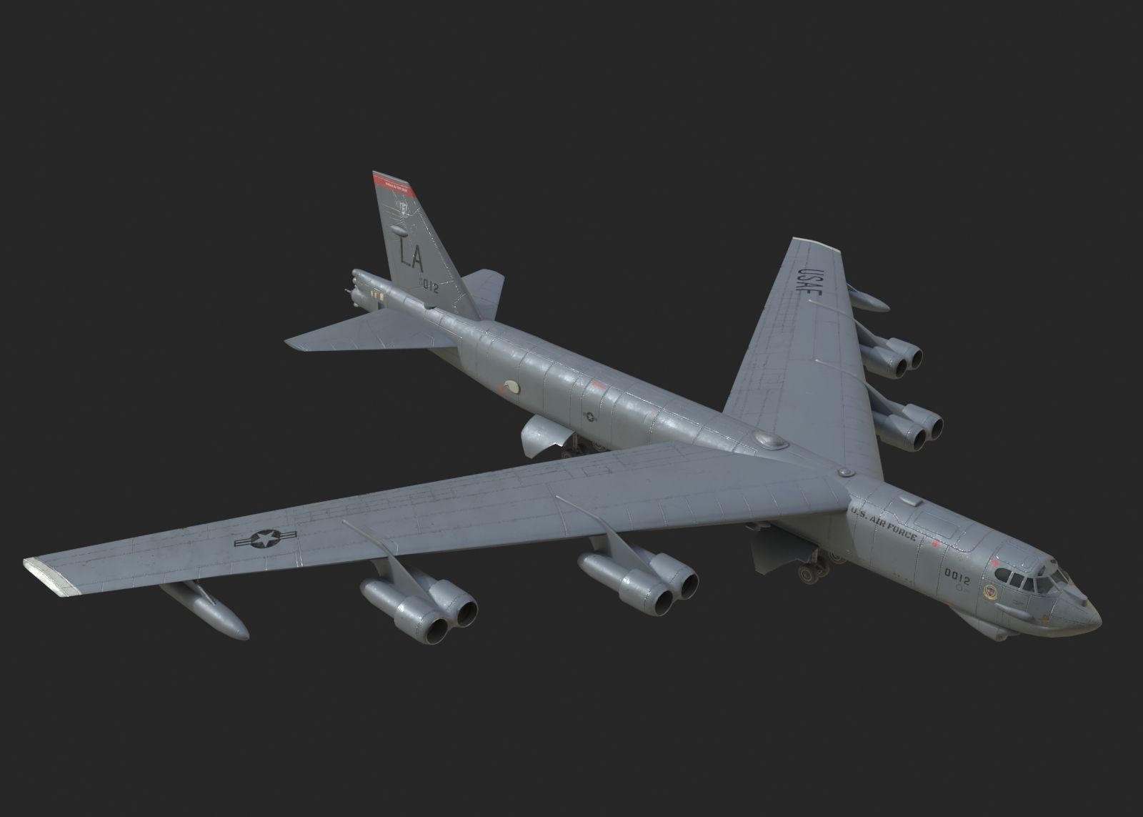 3D model USA Air Force B52H Stratofortress strategic bomber VR / AR ...