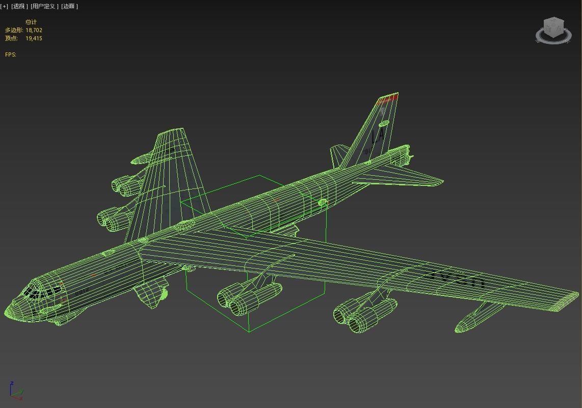 3D model USA Air Force B52H Stratofortress strategic bomber VR / AR ...