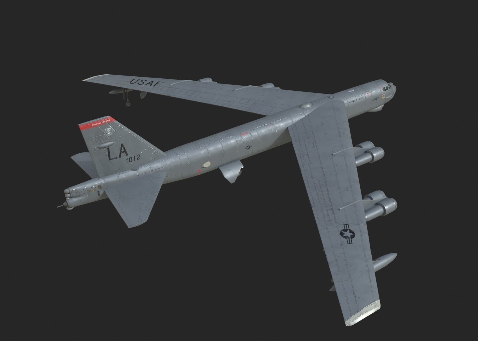 3D model USA Air Force B52H Stratofortress strategic bomber VR / AR / low-poly | CGTrader