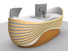 Parametric Wavy Reception Desk 3D model | CGTrader