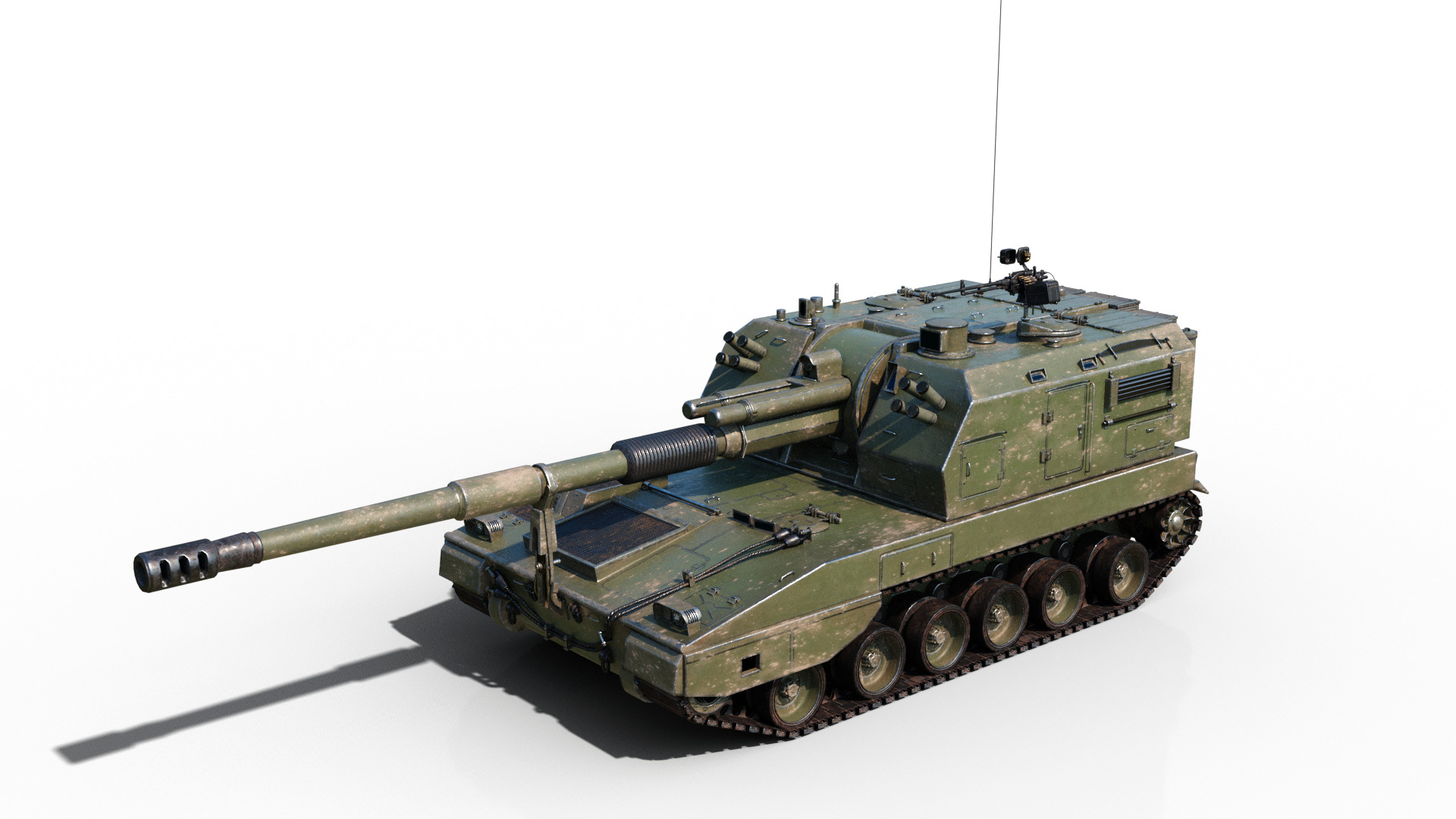 3D model 4 coatings of PLA Army PLZ05 155mm Self-Propelled Howitzer VR ...