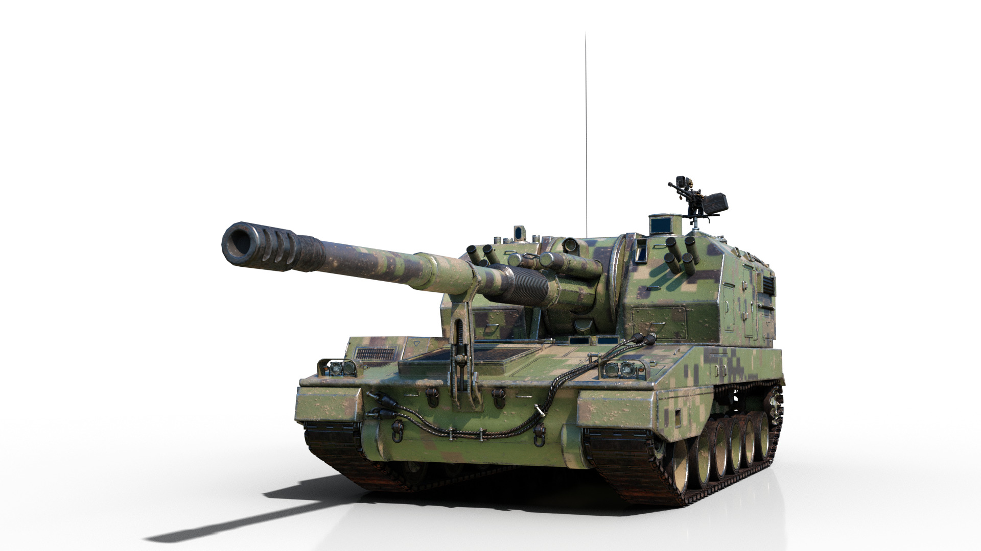 3D model 4 coatings of PLA Army PLZ05 155mm Self-Propelled Howitzer VR / AR / low-poly | CGTrader