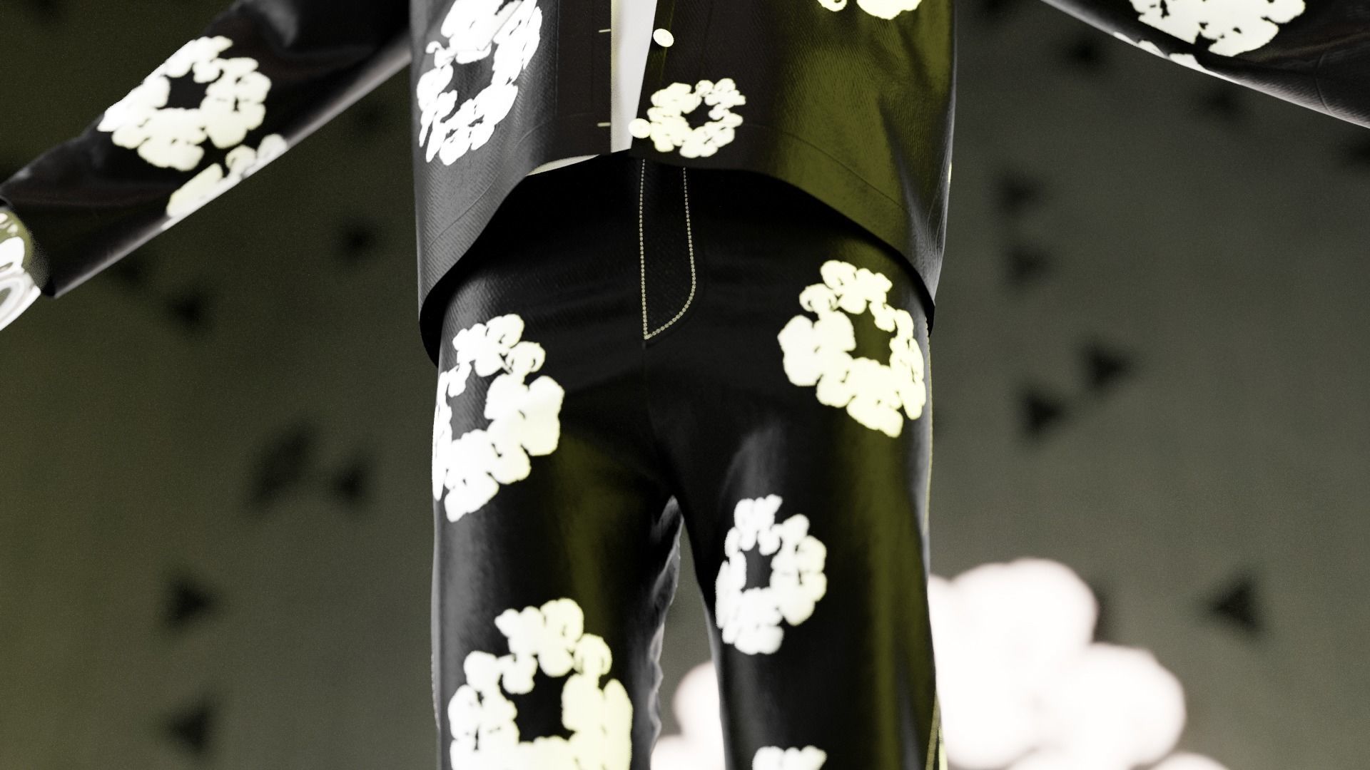 3D model Denim Tears Jean Outfit VR / AR / low-poly | CGTrader