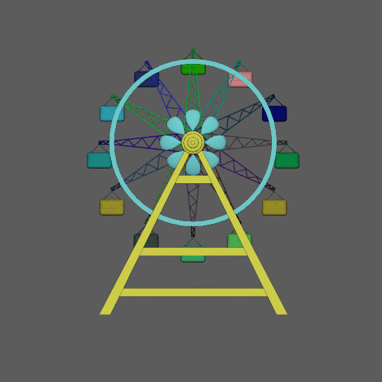 3D model sky wheel VR / AR / low-poly | CGTrader