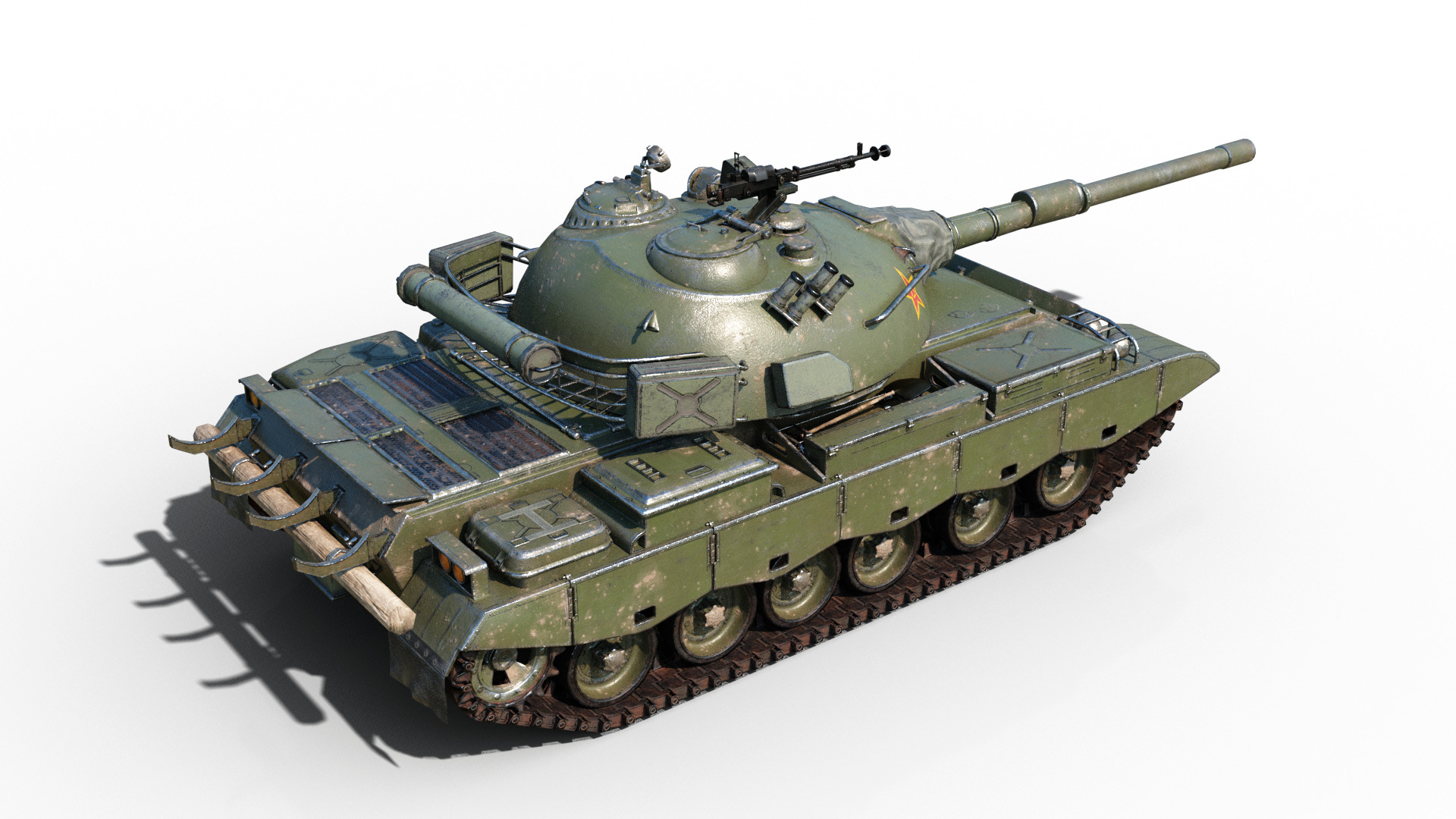 3D model 3 coatings of PLA Army ZTZ80 Main Battle Tank Type 80 VR / AR / low-poly | CGTrader
