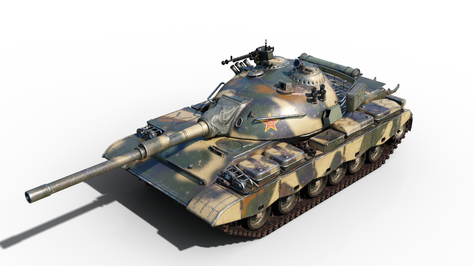 3D model 3 coatings of PLA Army ZTZ80 Main Battle Tank Type 80 VR / AR / low-poly | CGTrader