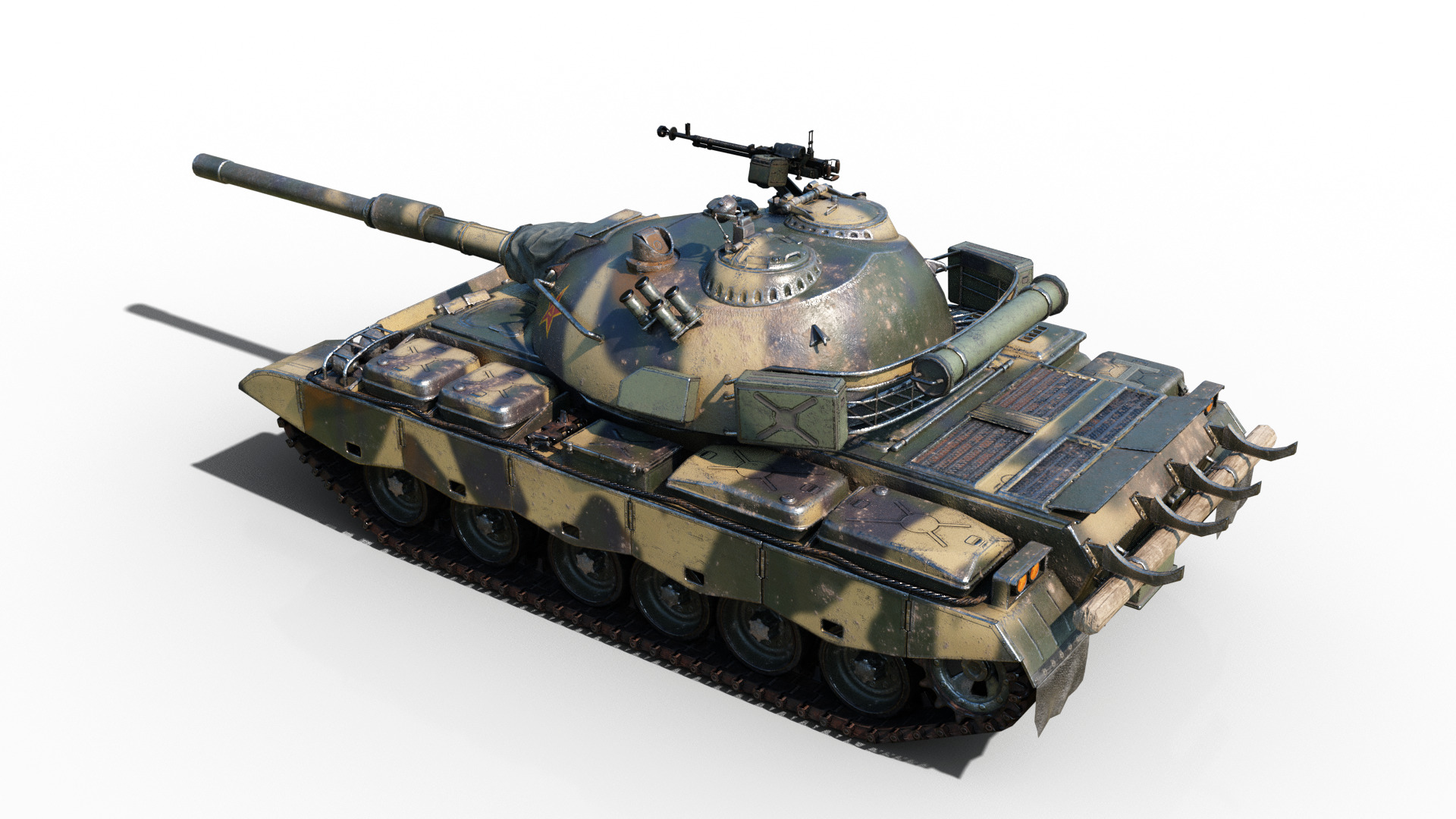 3D model 3 coatings of PLA Army ZTZ80 Main Battle Tank Type 80 VR / AR ...