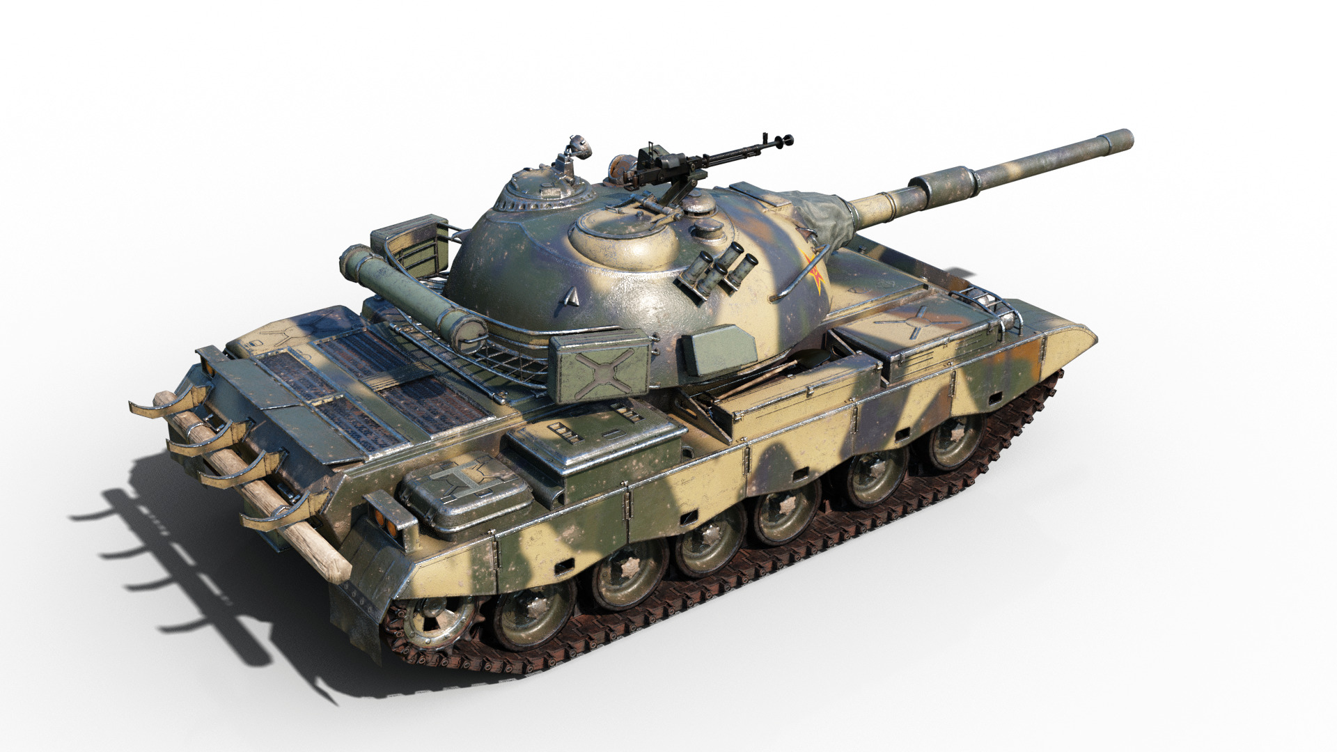 3D model 3 coatings of PLA Army ZTZ80 Main Battle Tank Type 80 VR / AR / low-poly | CGTrader
