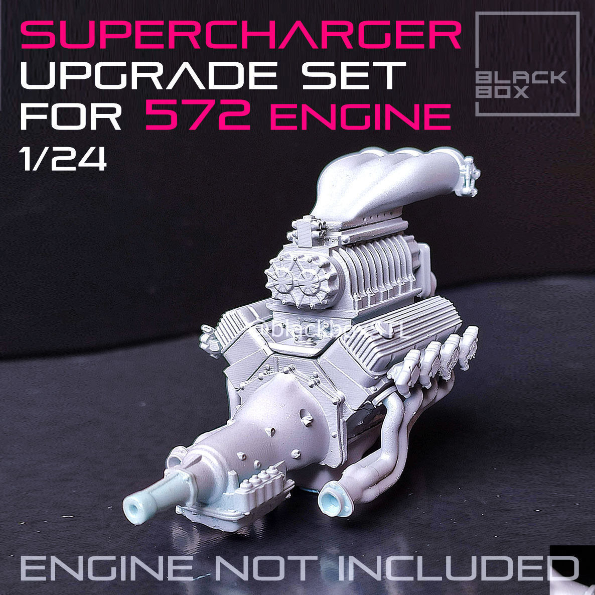 Supercharger upgrade set for 572 ENGINE 1-24th 3D model 3D printable ...