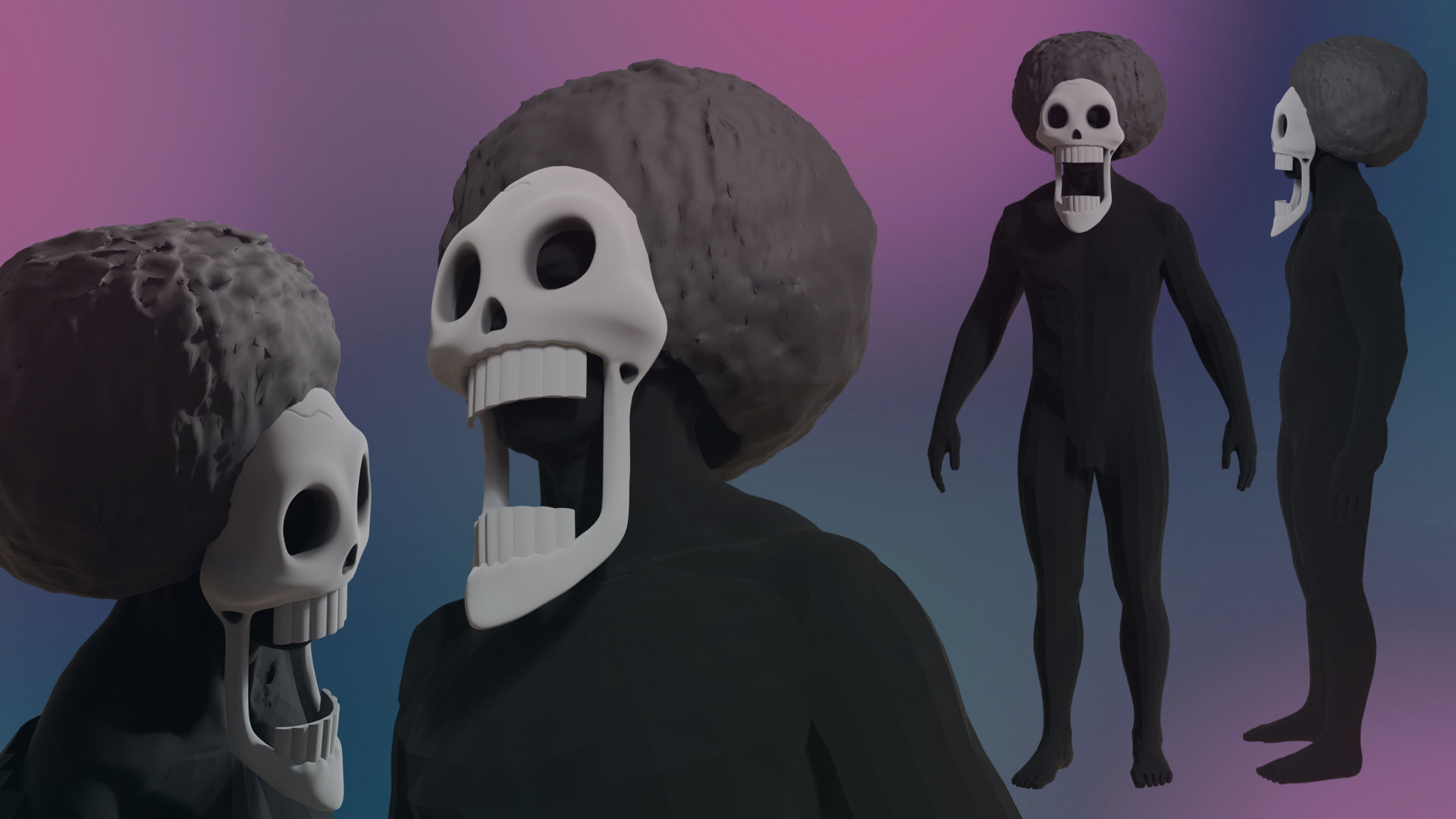 One piece Brook Soul King mask cosplay 3D model 3D printable | CGTrader