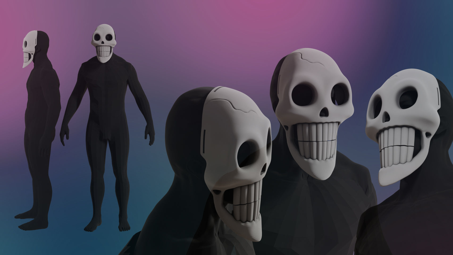 One piece Brook Soul King mask cosplay 3D model 3D printable | CGTrader