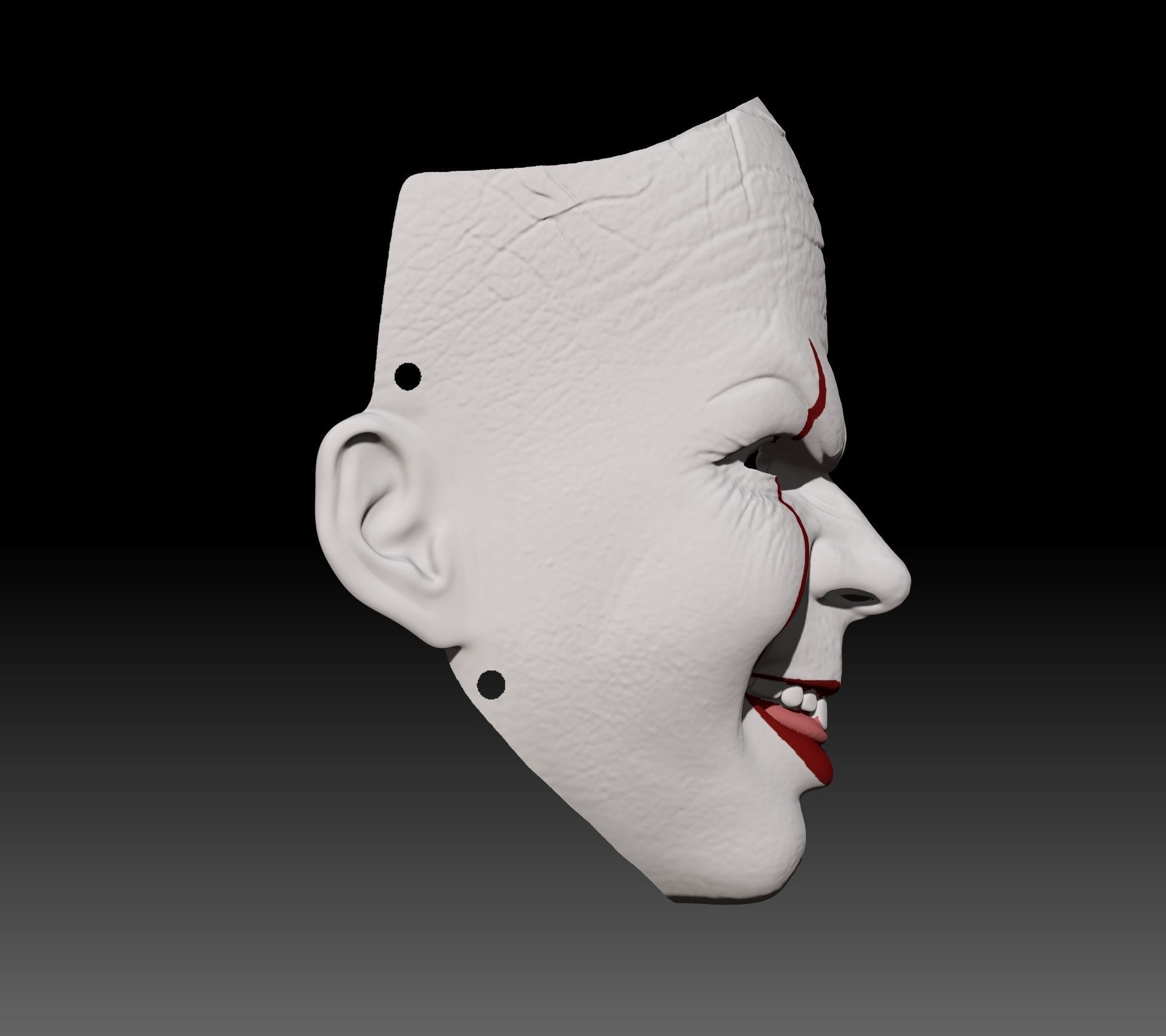 FACE MASK-IT-Pennywise 3D model 3D printable | CGTrader