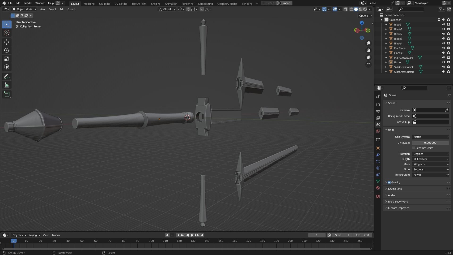 Dark Souls Zweihander GreatSword for Cosplay 3D model 3D printable ...