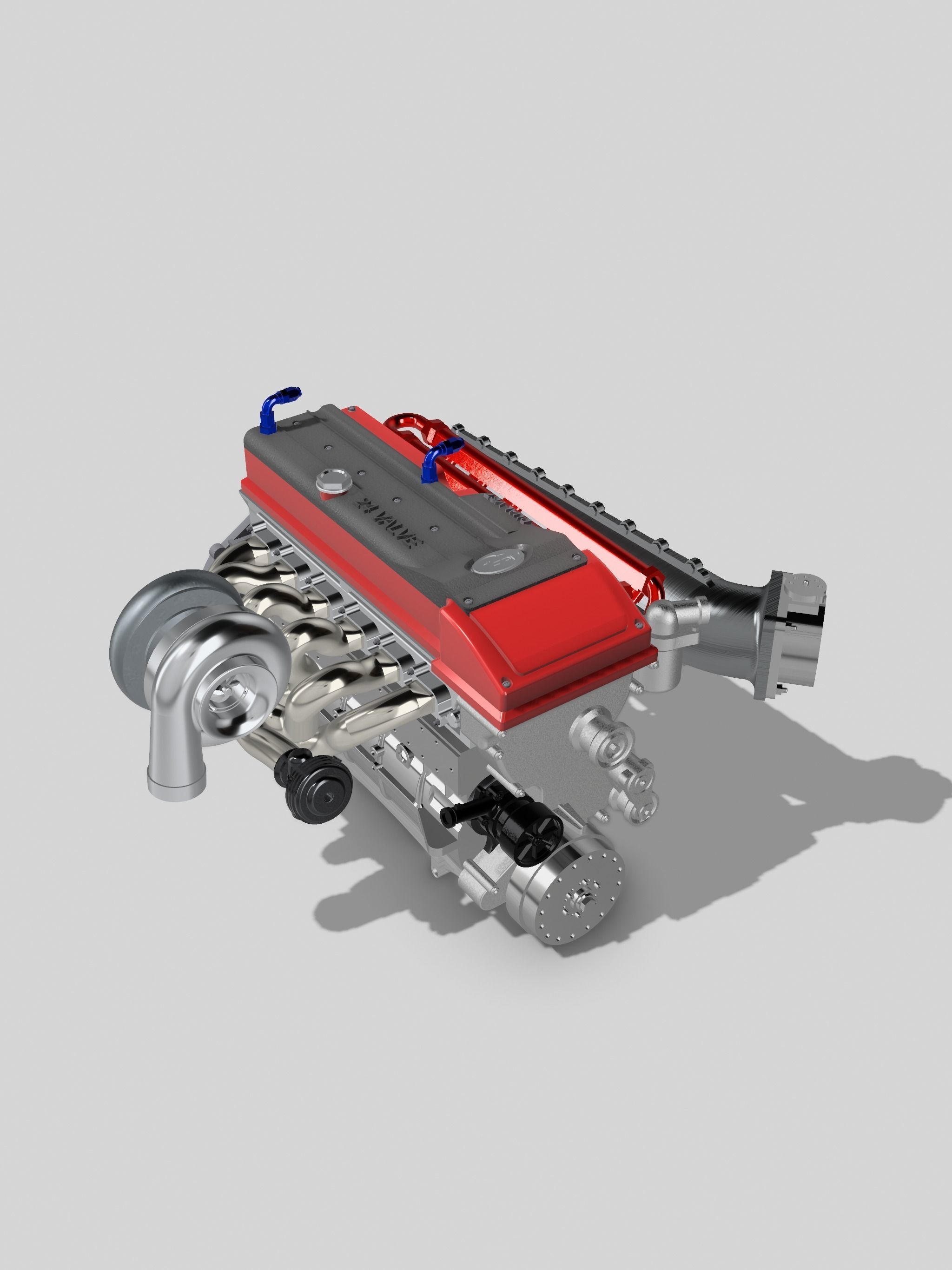 3D model Ford Barra Turbo Engine LOW POLY VR / AR / low-poly | CGTrader