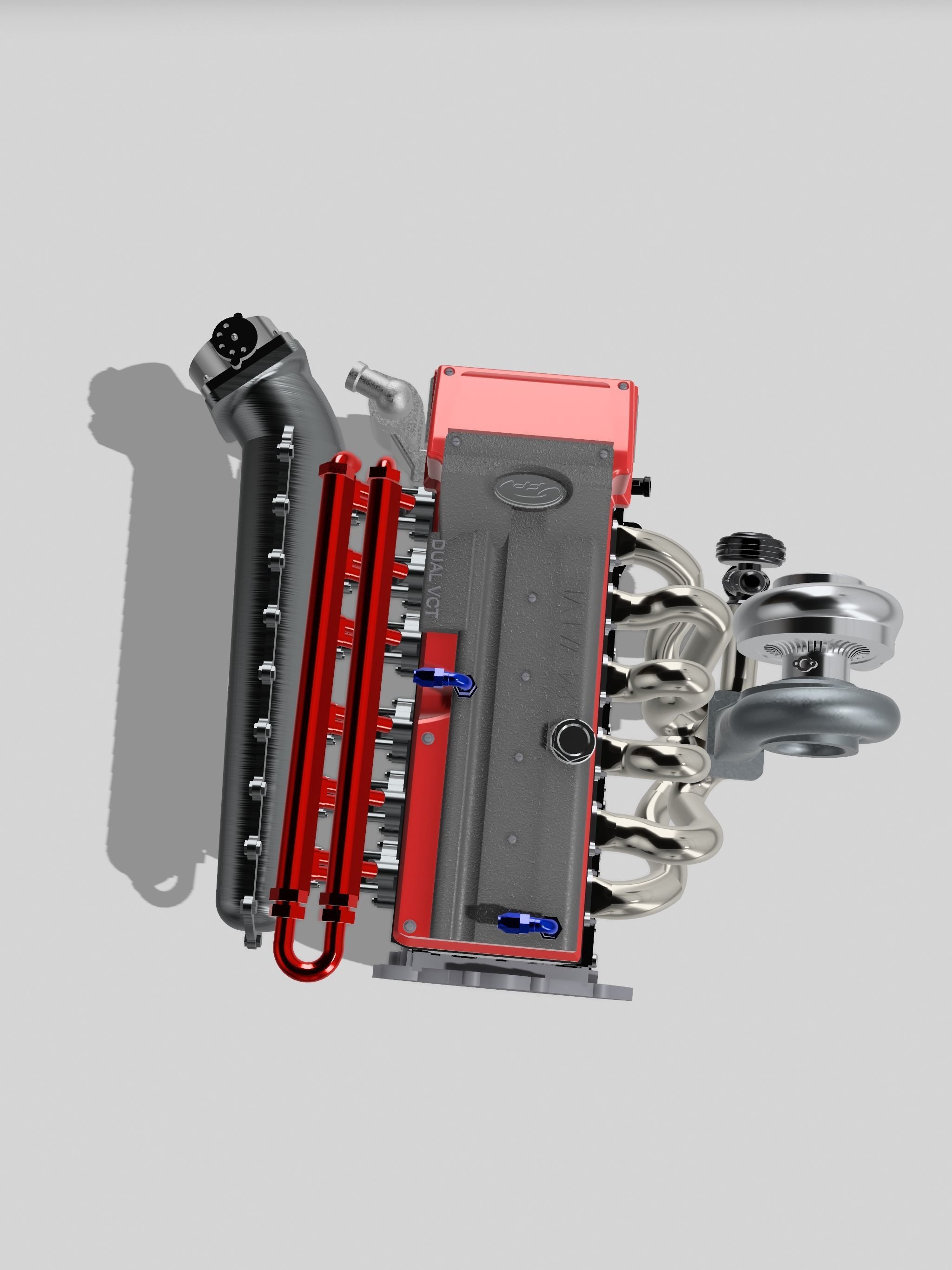 3D model Ford Barra Turbo Engine LOW POLY VR / AR / low-poly | CGTrader