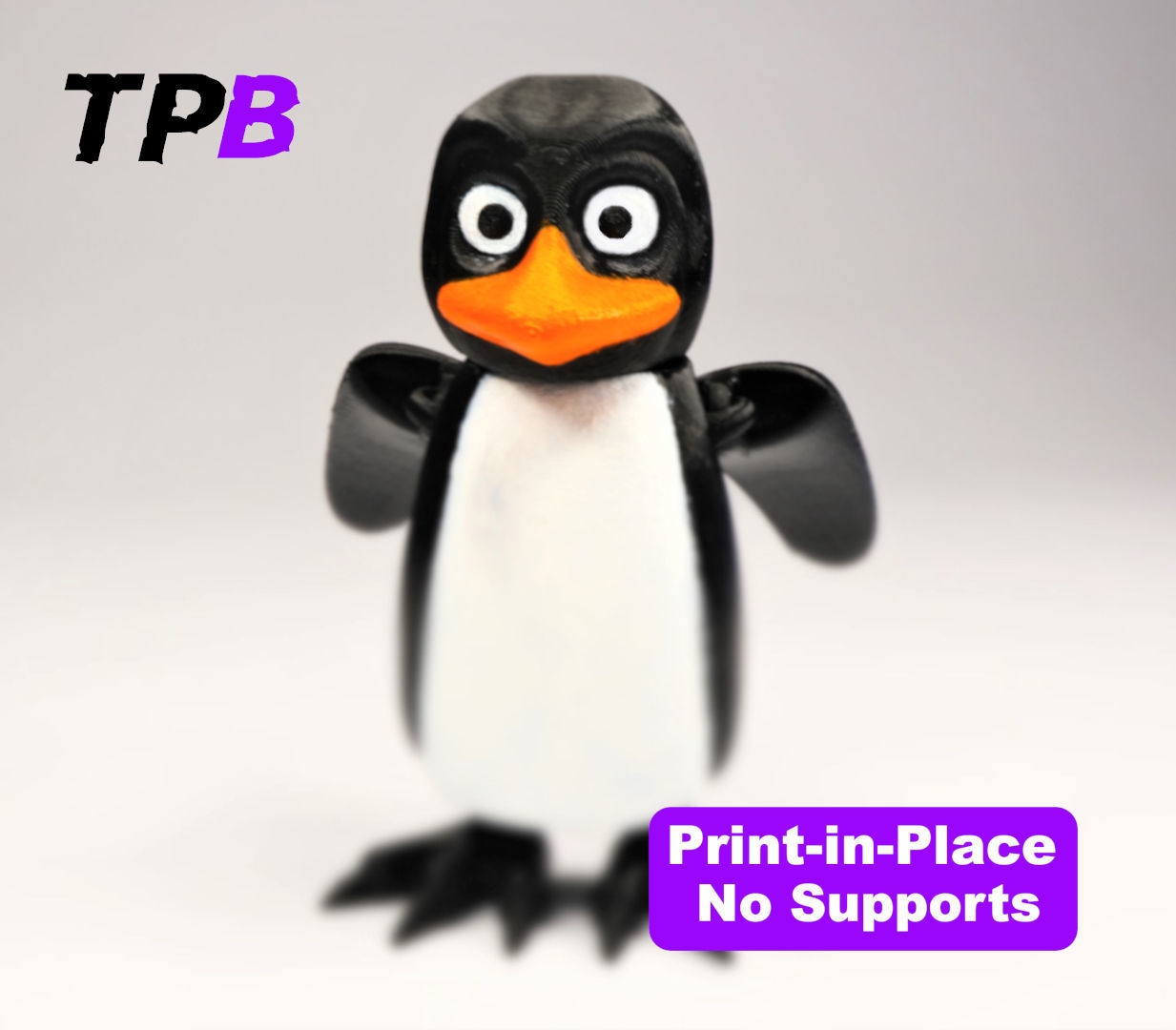 Pingu - Print-in-Place free 3D model 3D printable | CGTrader