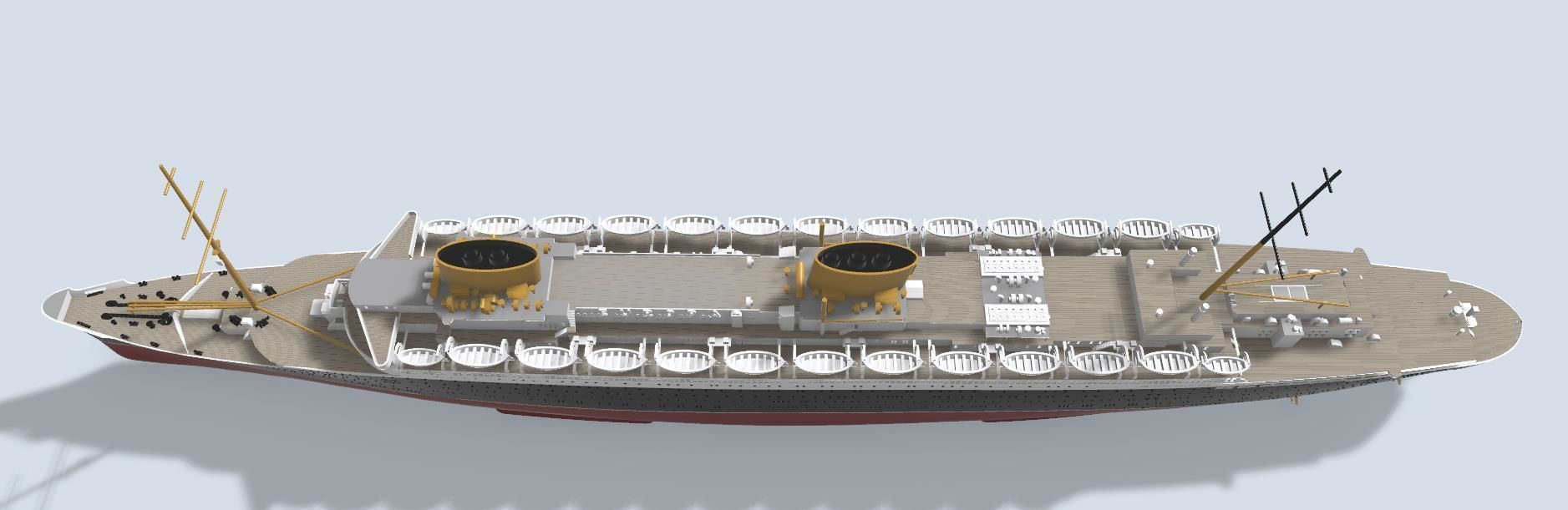 SS EUROPA German ocean liner 1928 print ready model 3D model 3D ...