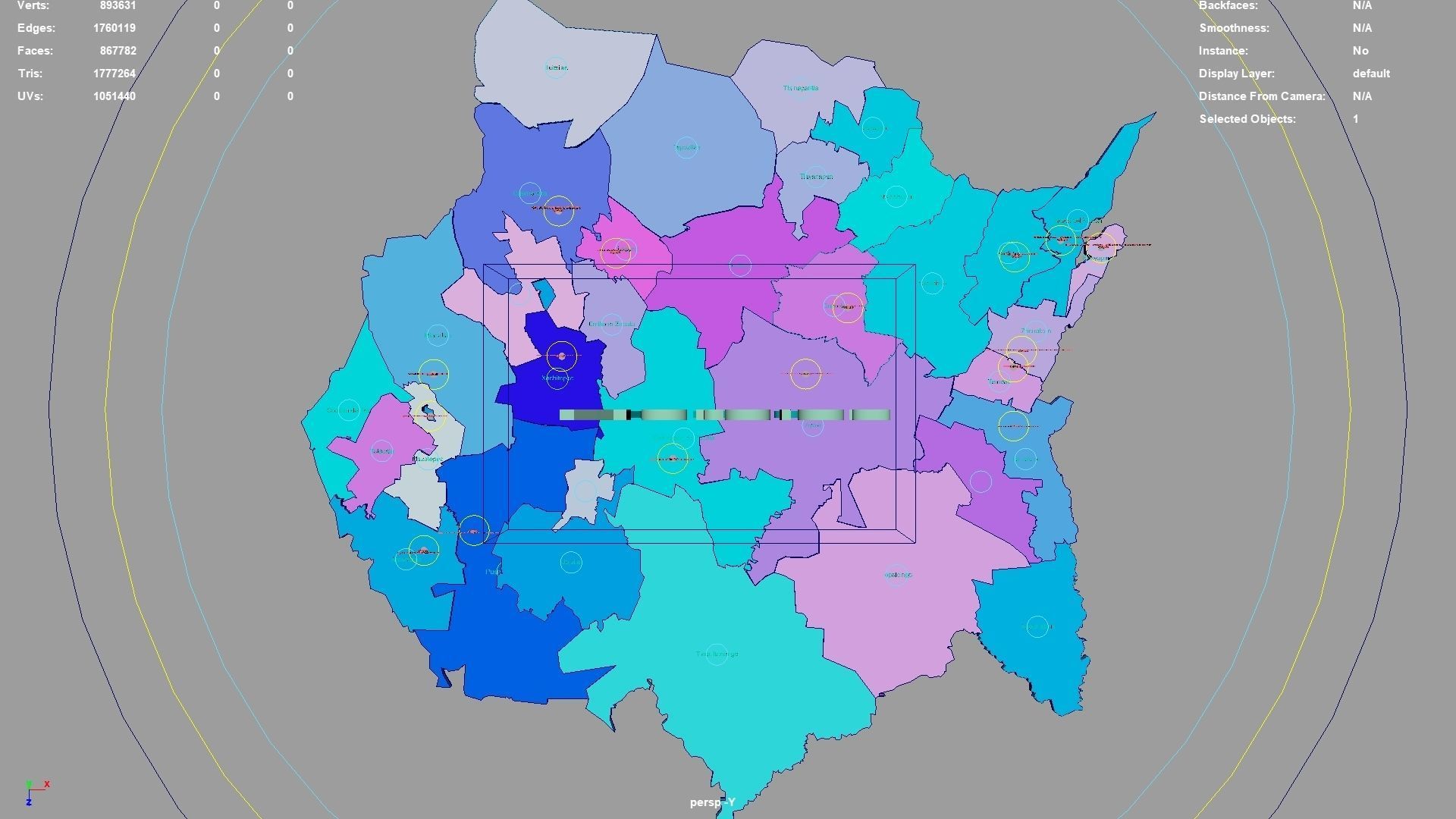 Morelos Mexico map region geography political geographic 3D model ...