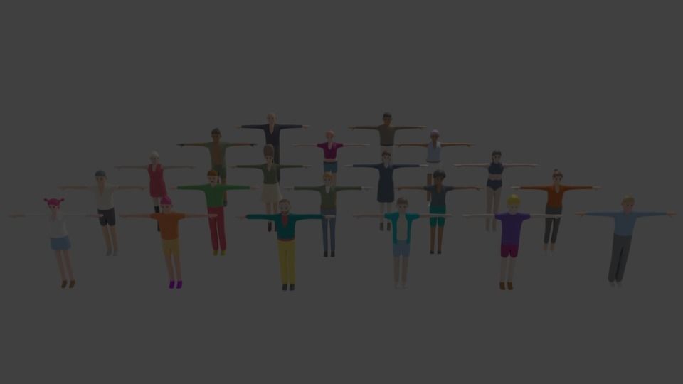 Low poly character bundle 3D model | CGTrader