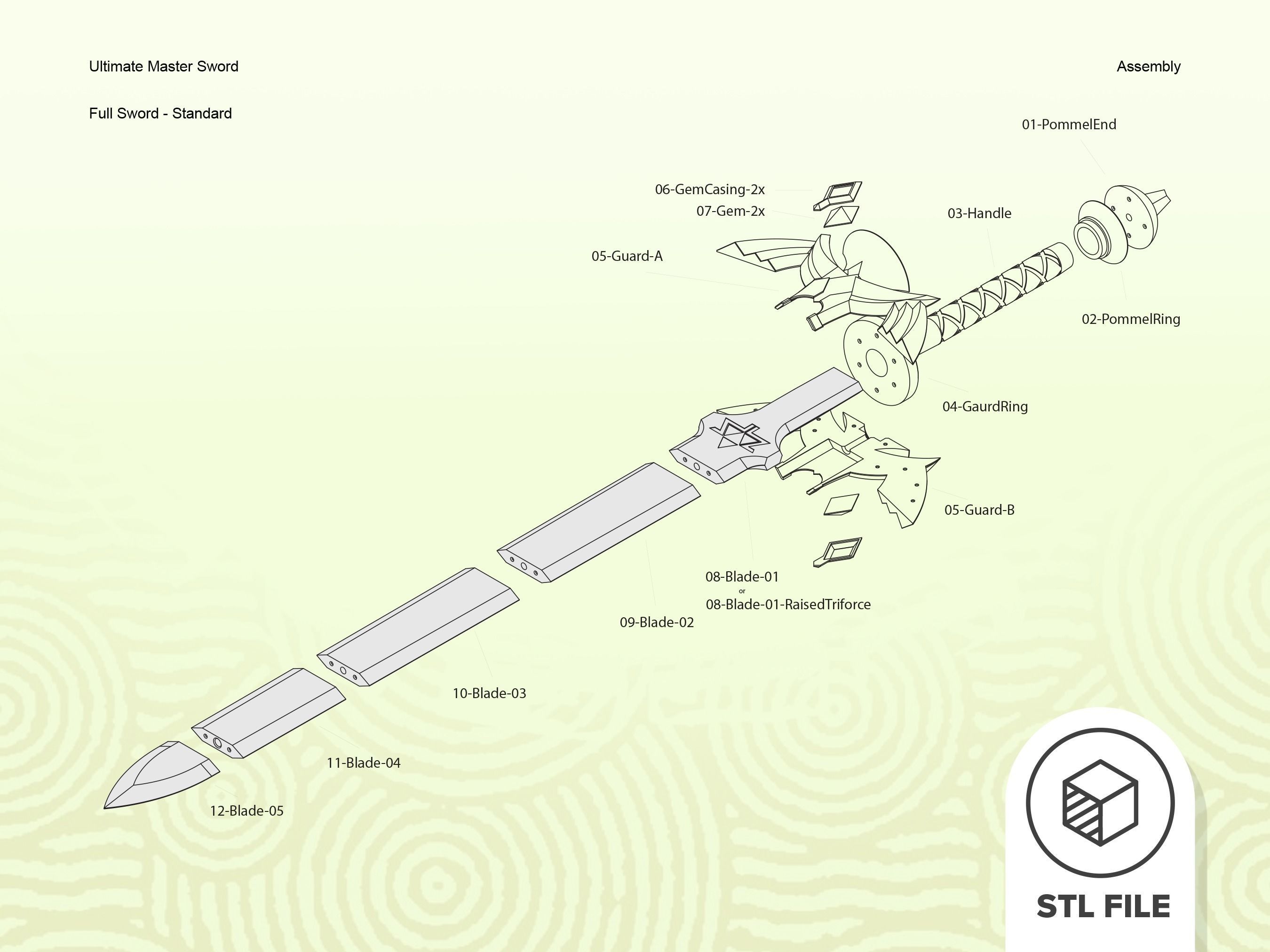 Ultimate Master Sword STL - Legend of Zelda Inspired 3D model 3D ...