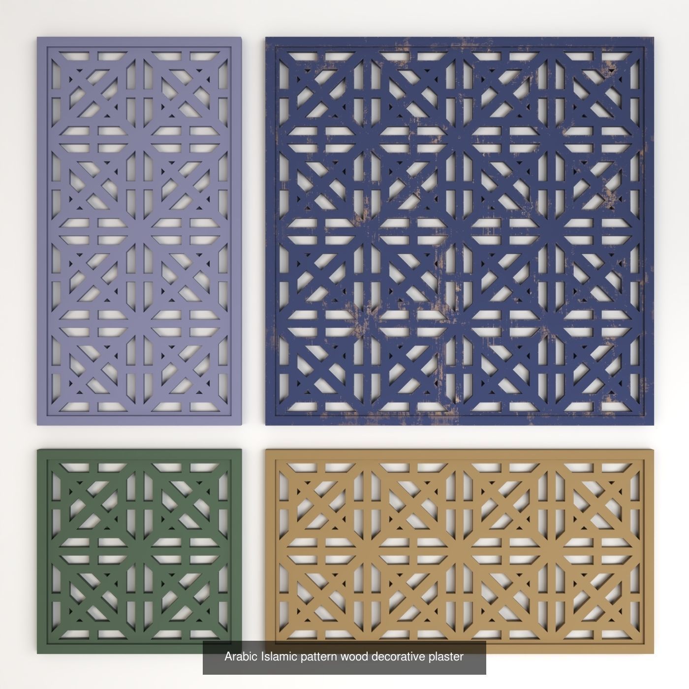 Arabic Islamic pattern wood decorative plaster 3 3D Model Collection ...