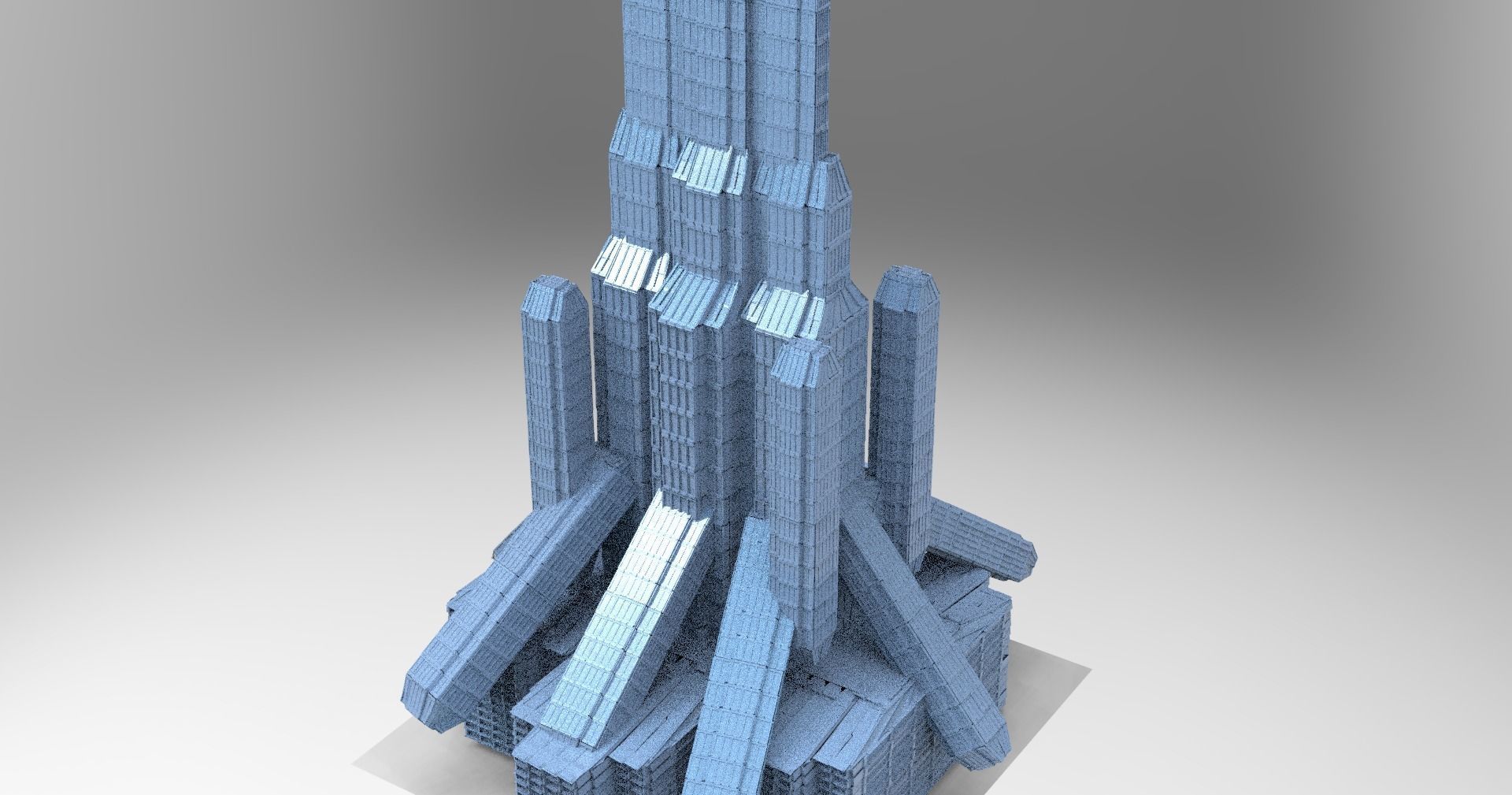 Cyberpunk Tower Grid politicians Grand Tower 3D model | CGTrader