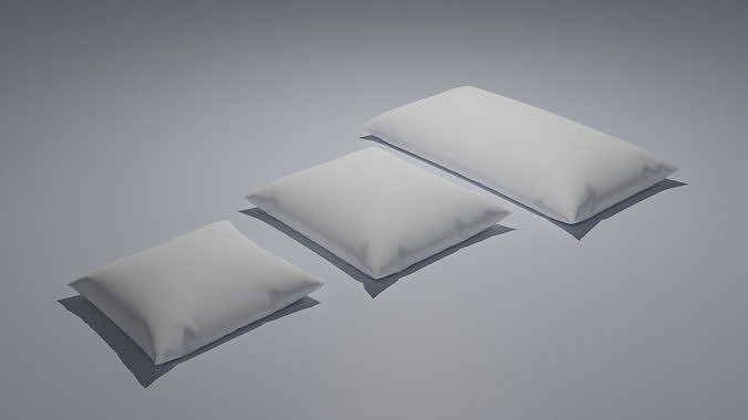3D model Pillows Set White VR / AR / low-poly | CGTrader