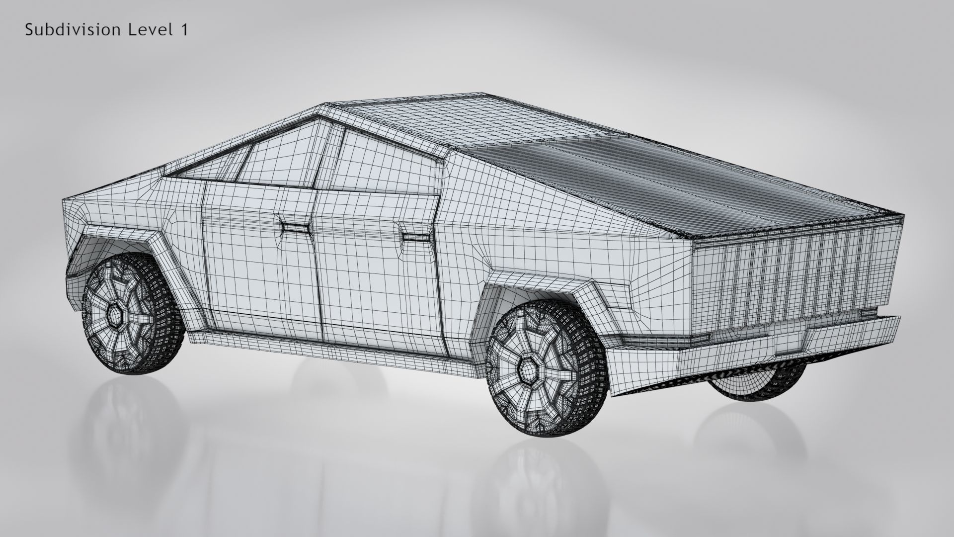 3D model Animated Tesla Cybertruck VR / AR / low-poly | CGTrader