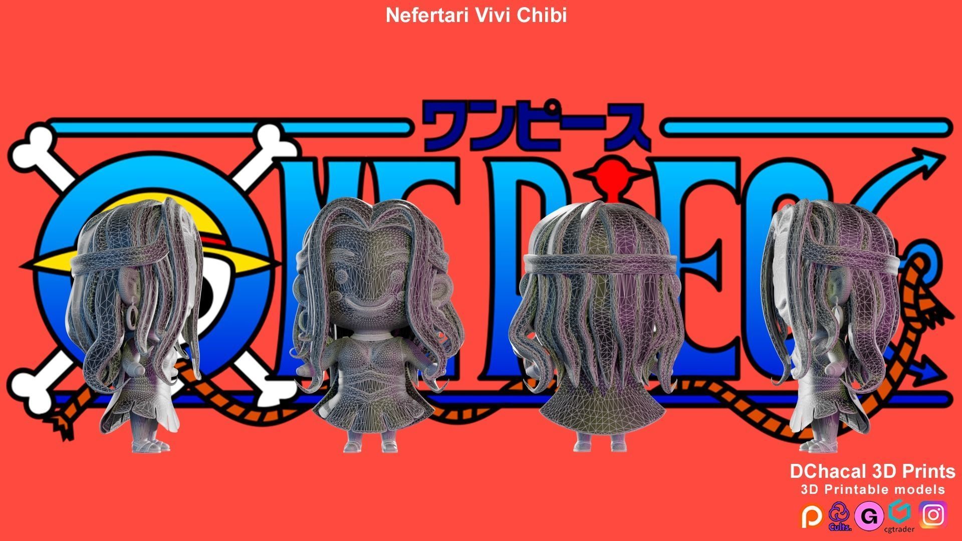 Nefertari Vivi Chibi - One Piece 3D model 3D printable | CGTrader