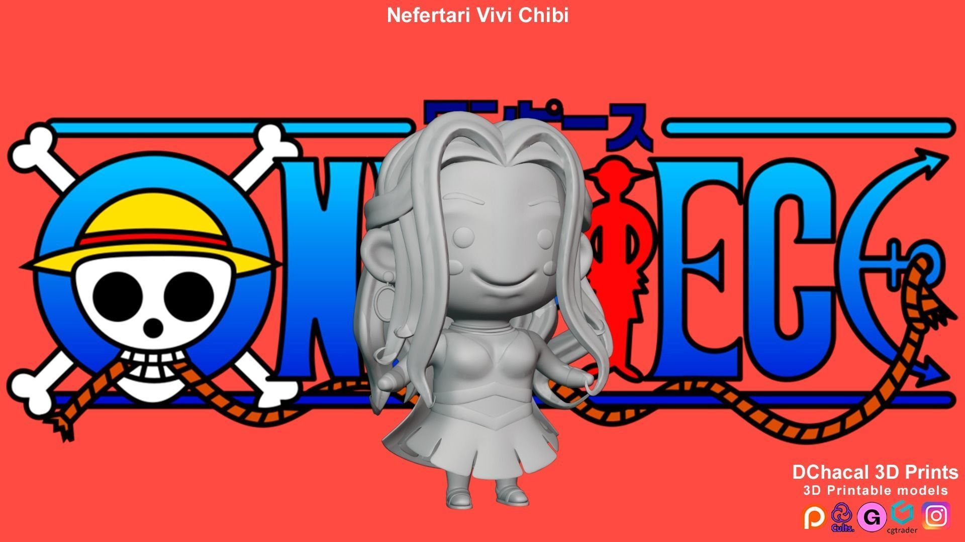 Nefertari Vivi Chibi - One Piece 3D model 3D printable | CGTrader