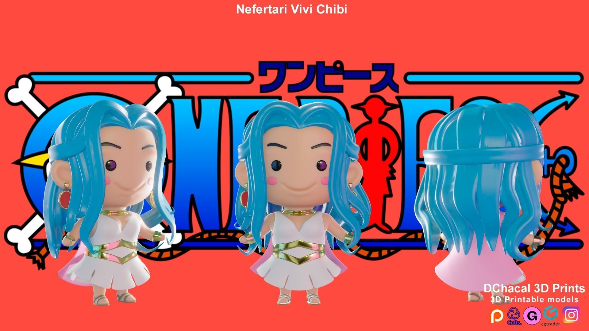 Nefertari Vivi Chibi - One Piece 3D model 3D printable | CGTrader