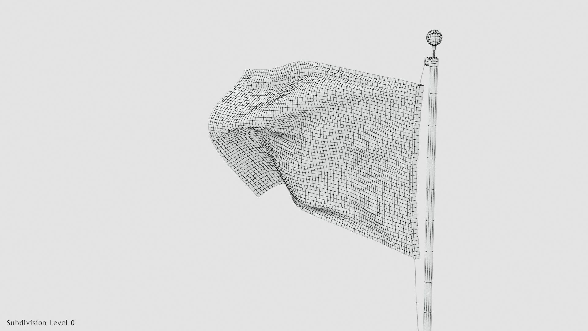 3D model STD Animated Loop Flag VR / AR / low-poly | CGTrader