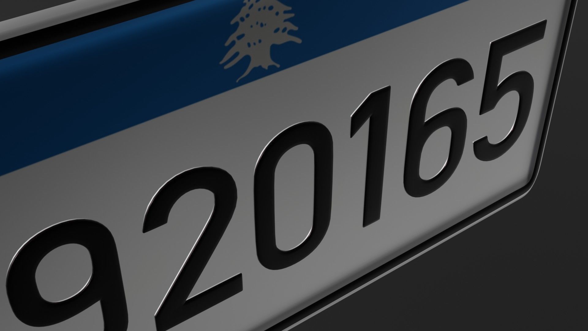 Customizable Lebanese license plate 3D model | CGTrader