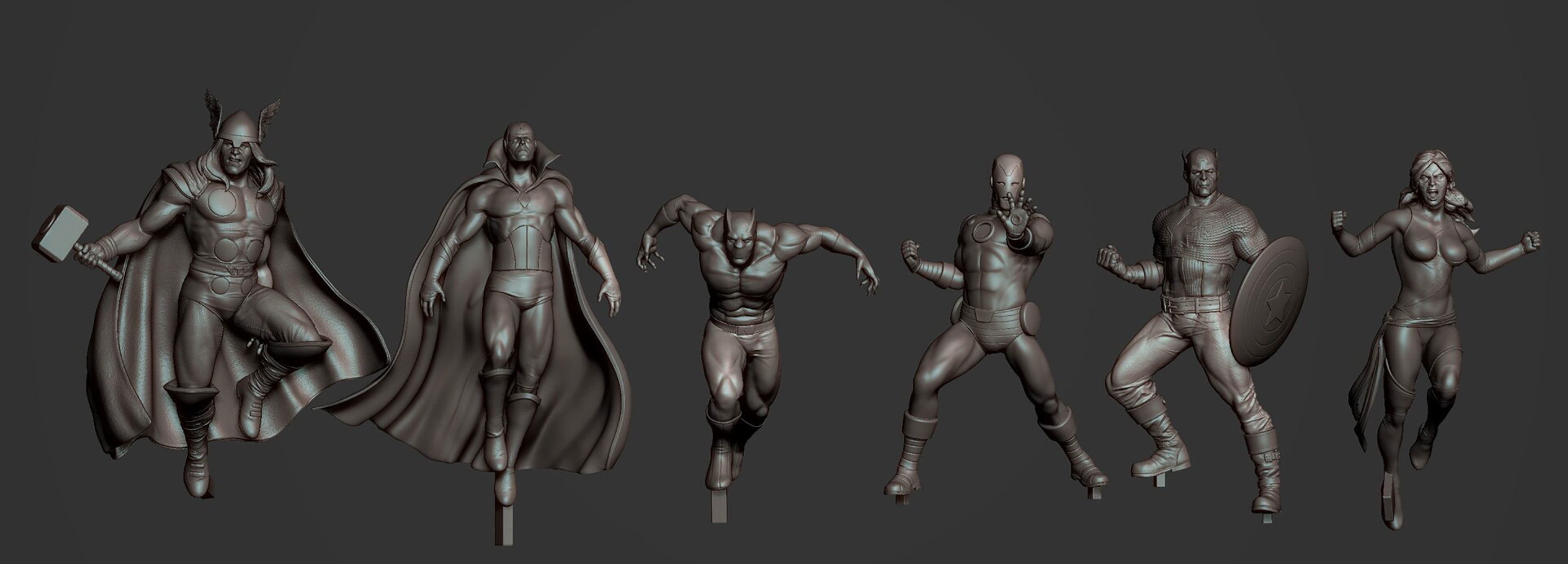 Avengers Diorama 3D Model Ready to Print STL 3D model 3D printable ...