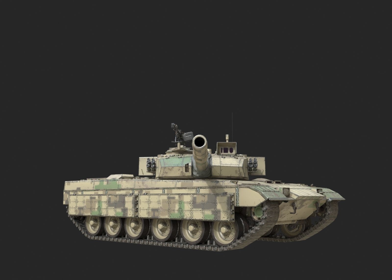 3D model 4 coatings of PLA Army ZTZ96B ZTZ-96B Main Battle Tank MBT VR ...