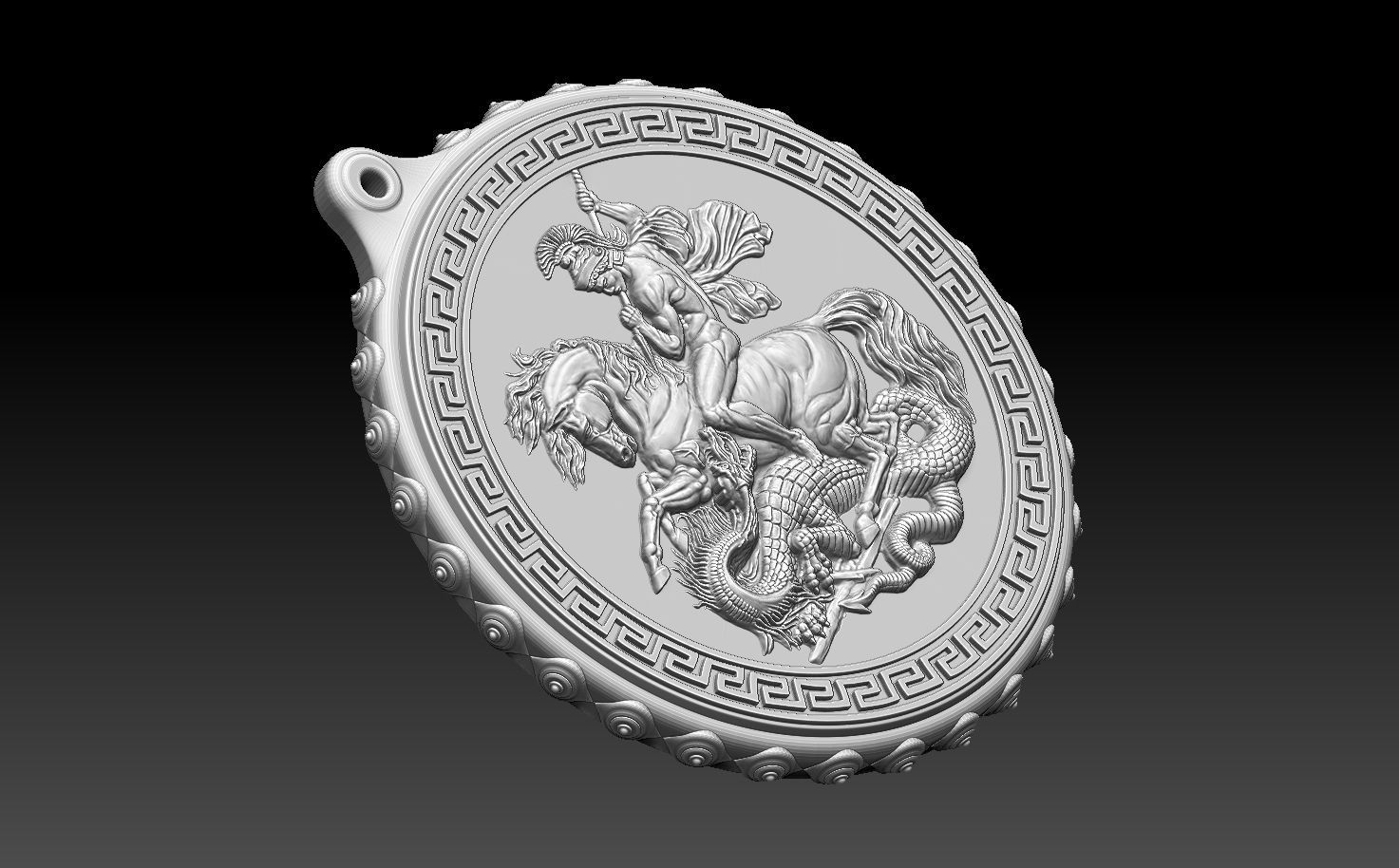 HM Roman Warrior and Dragon Keychain 3D model 3D printable | CGTrader