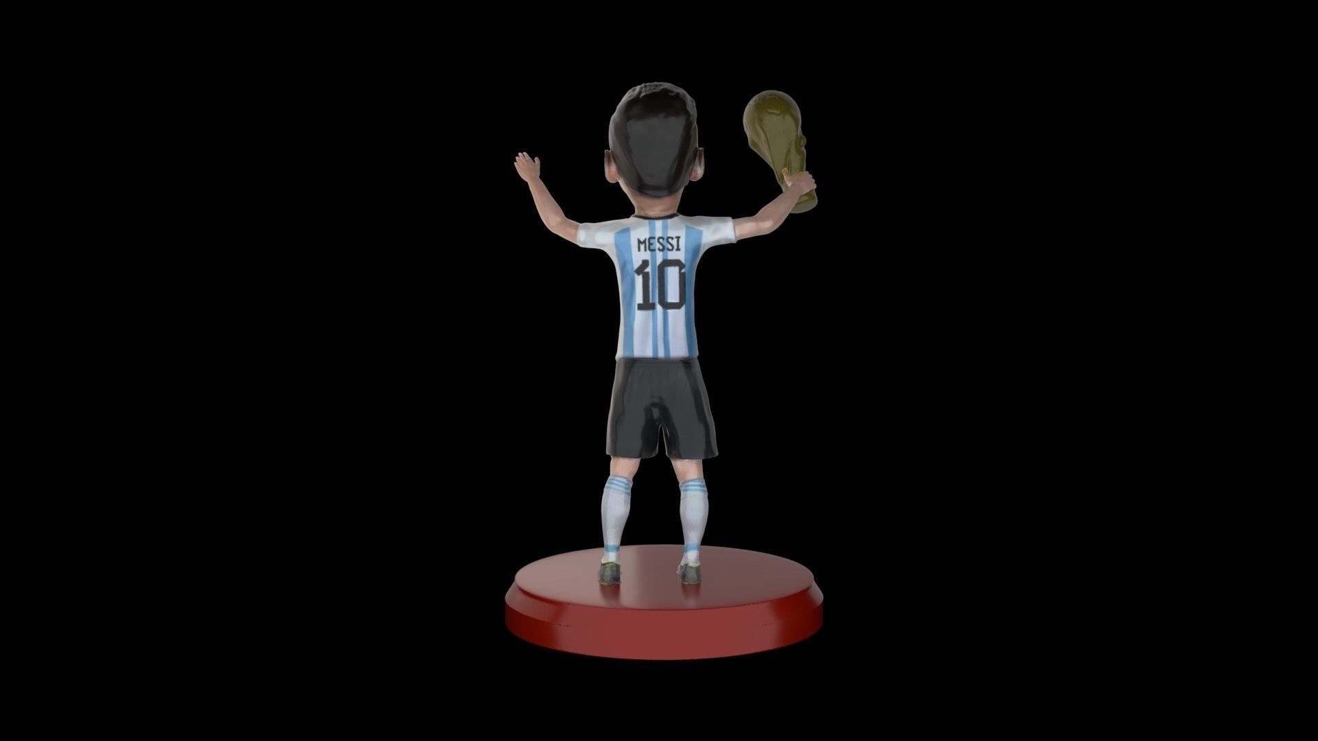 Lionel Messi with World Cup 3D print model 3D model 3D printable | CGTrader