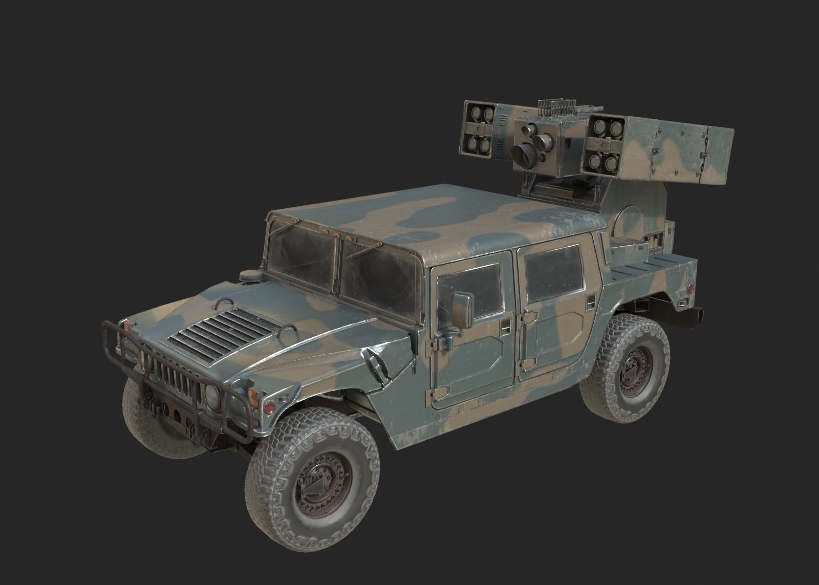 3D model 2 coatings of JSDF Type 93 Closed Arrow SAM VR / AR / low-poly ...