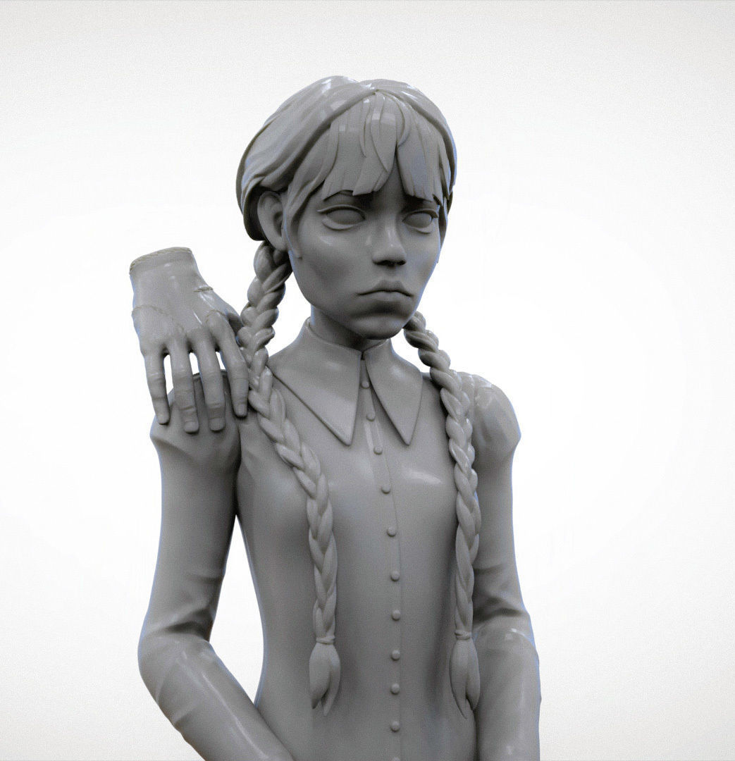 Wednesday Addams fanart sculpt free 3D model 3D printable | CGTrader
