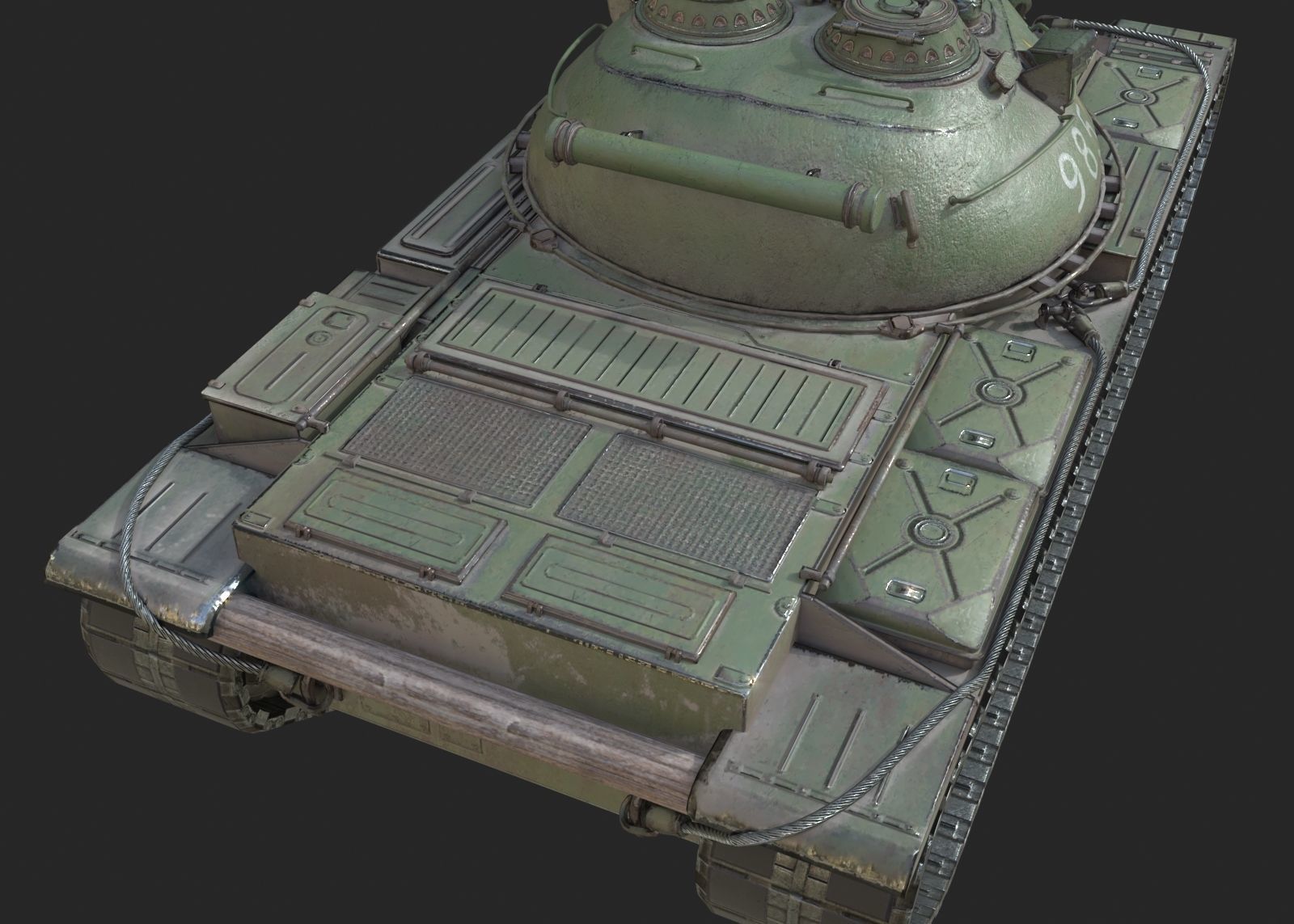 3D model PLA Army ZTZ59 ZTZ-59 Main Battle Tank MBT medium tank VR / AR ...