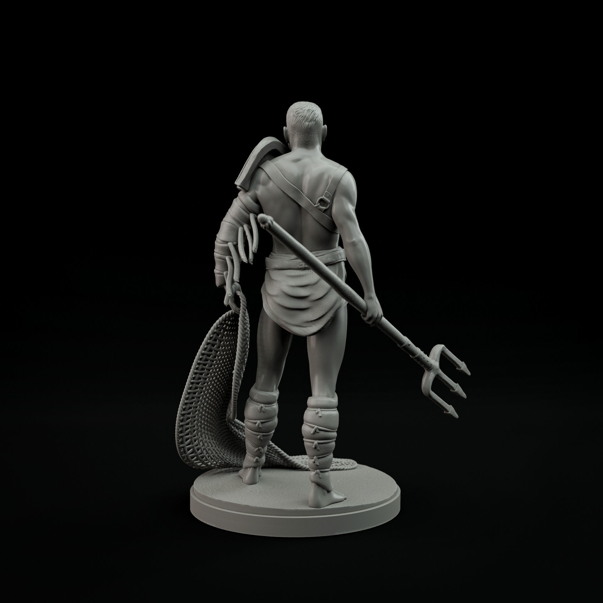 Retiarius Roman gladiator miniature 3D model 3D printable | CGTrader
