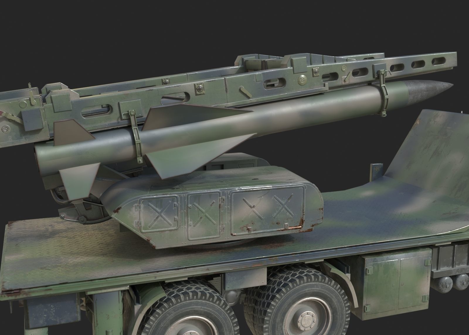 3D model PLA HQ-12 HQ12 KS-1 KS1 Kaishan-1 SURFACE-TO-AIR MISSILE ...