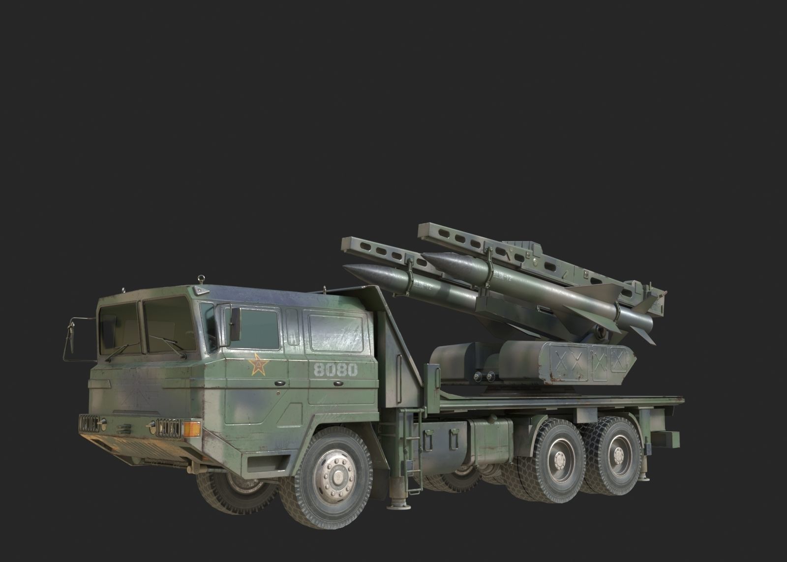 3D model PLA HQ-12 HQ12 KS-1 KS1 Kaishan-1 SURFACE-TO-AIR MISSILE ...