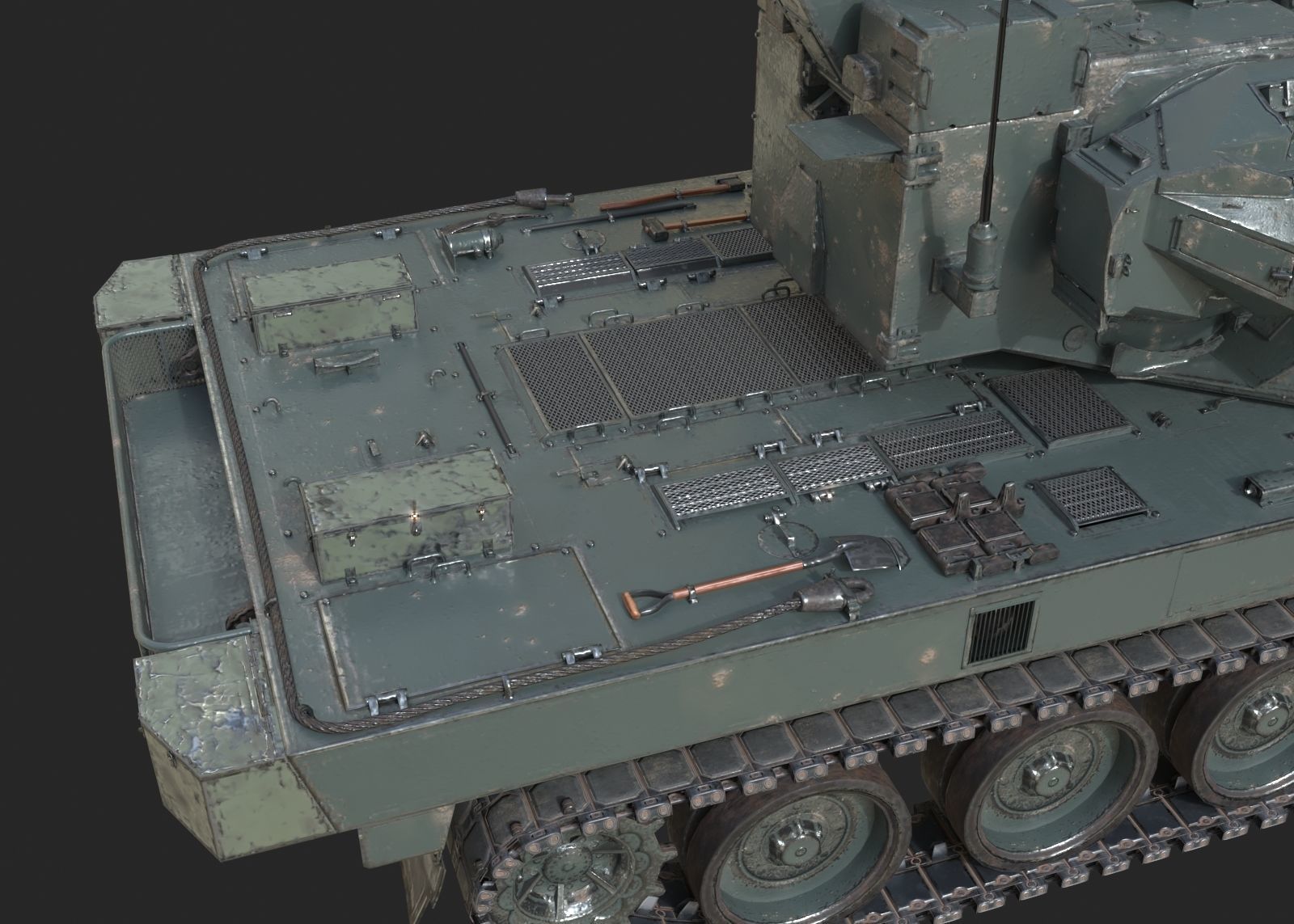 3D model 2 coatings of JSDF Type 87 self-propelled anti-aircraft gun VR ...