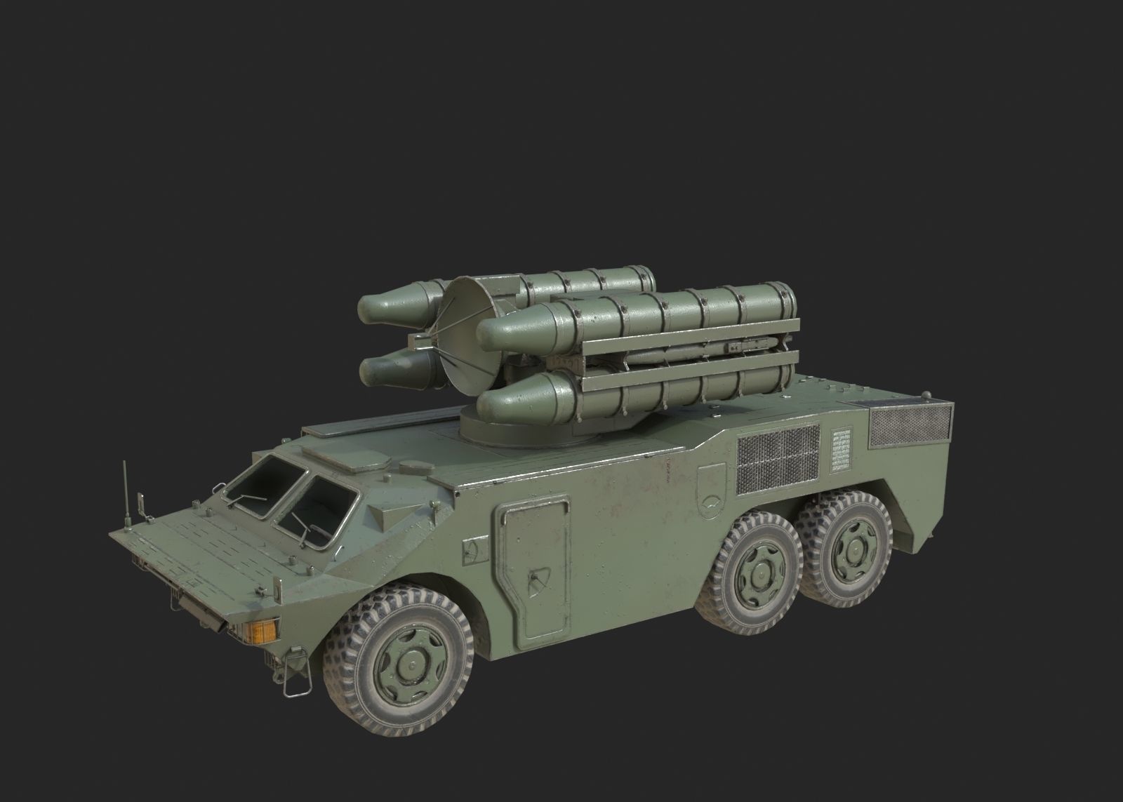 3D model 4 coatings of PLA Army HQ7 HQ-7 SURFACE-TO-AIR MISSILE SYSTEM ...