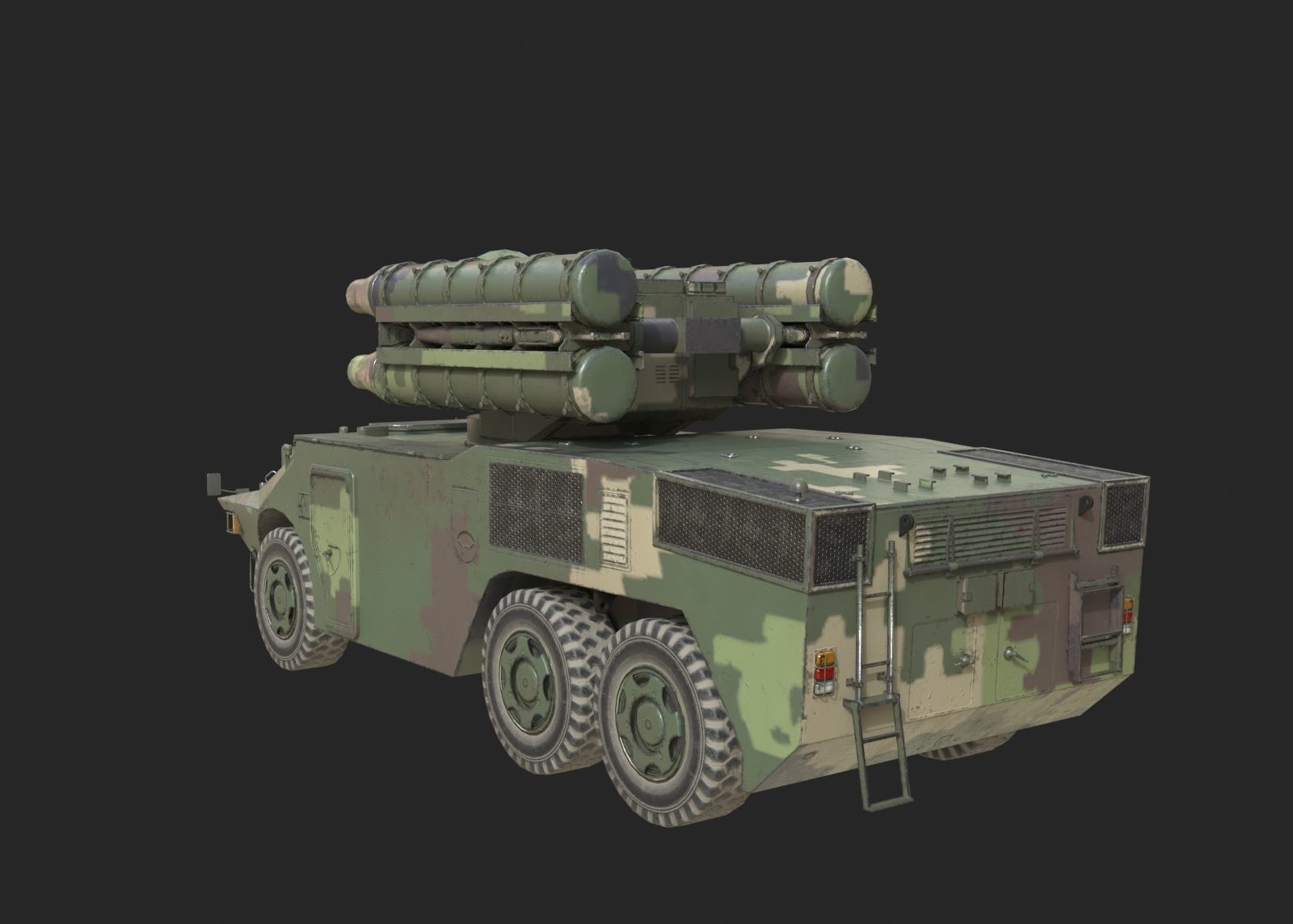 3D model 4 coatings of PLA Army HQ7 HQ-7 SURFACE-TO-AIR MISSILE SYSTEM ...