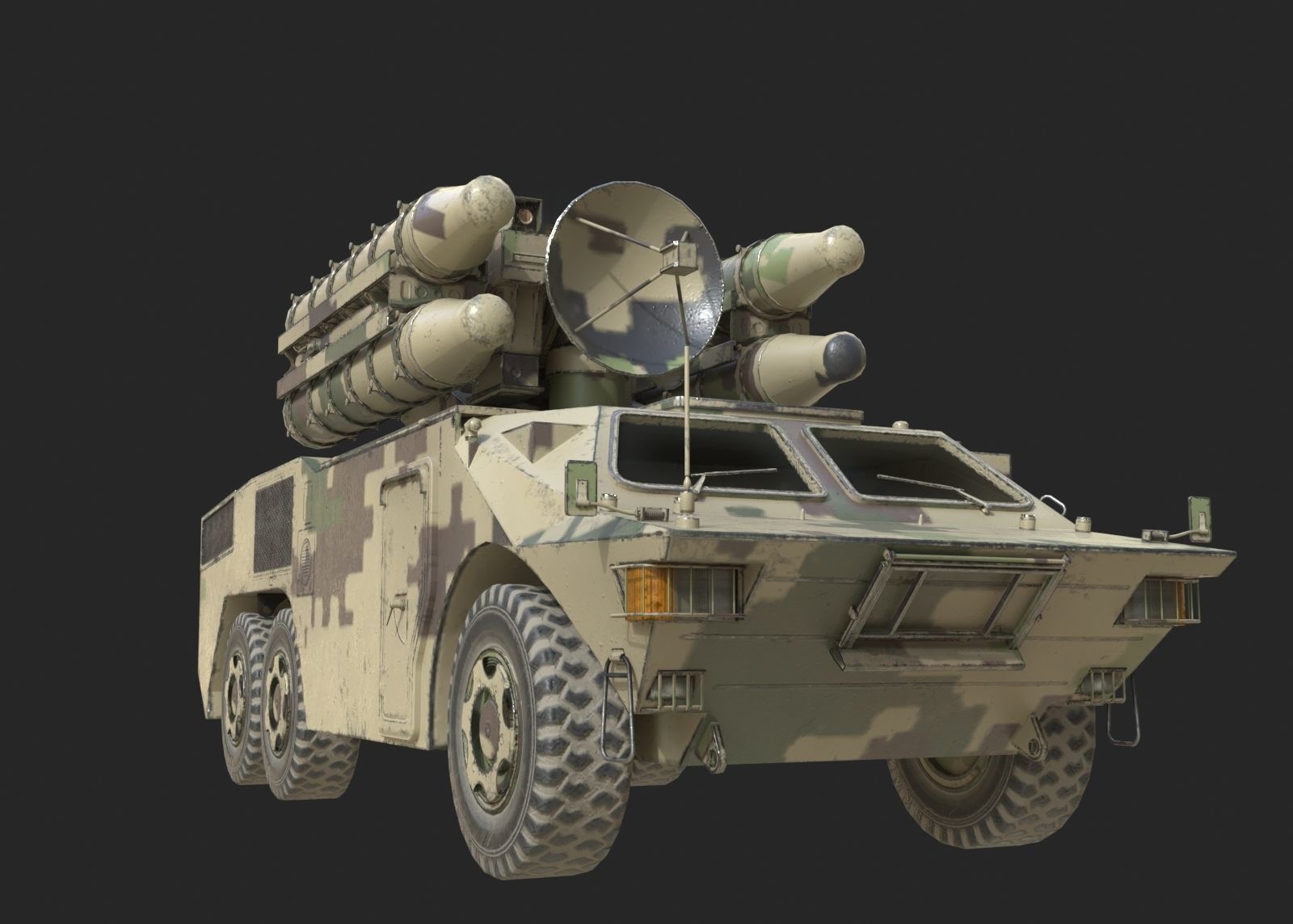 3D model 4 coatings of PLA Army HQ7 HQ-7 SURFACE-TO-AIR MISSILE SYSTEM ...